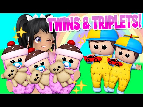 Adopting *TWINS and TRIPLETS* Babies 👶 CLUB ROBLOX - YouTube