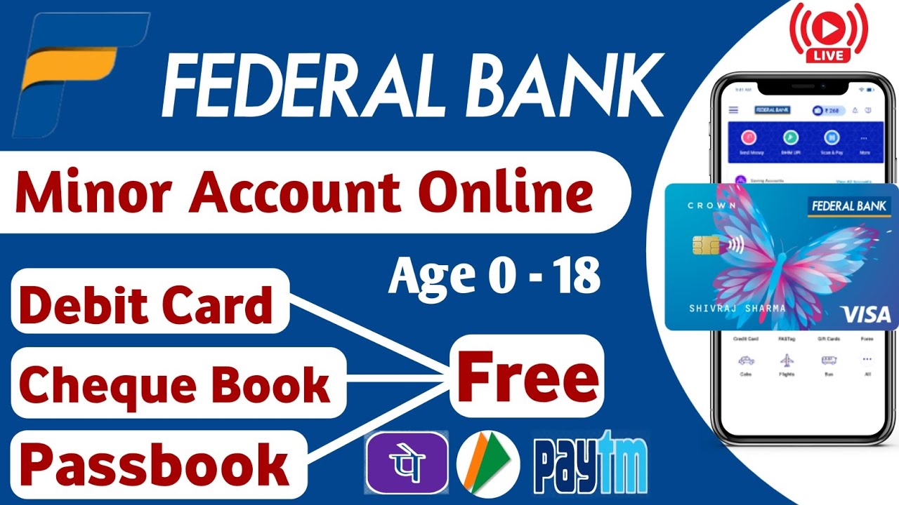 Federal Bank Minor Account Opening Online | Zero Balance Minor Account ...