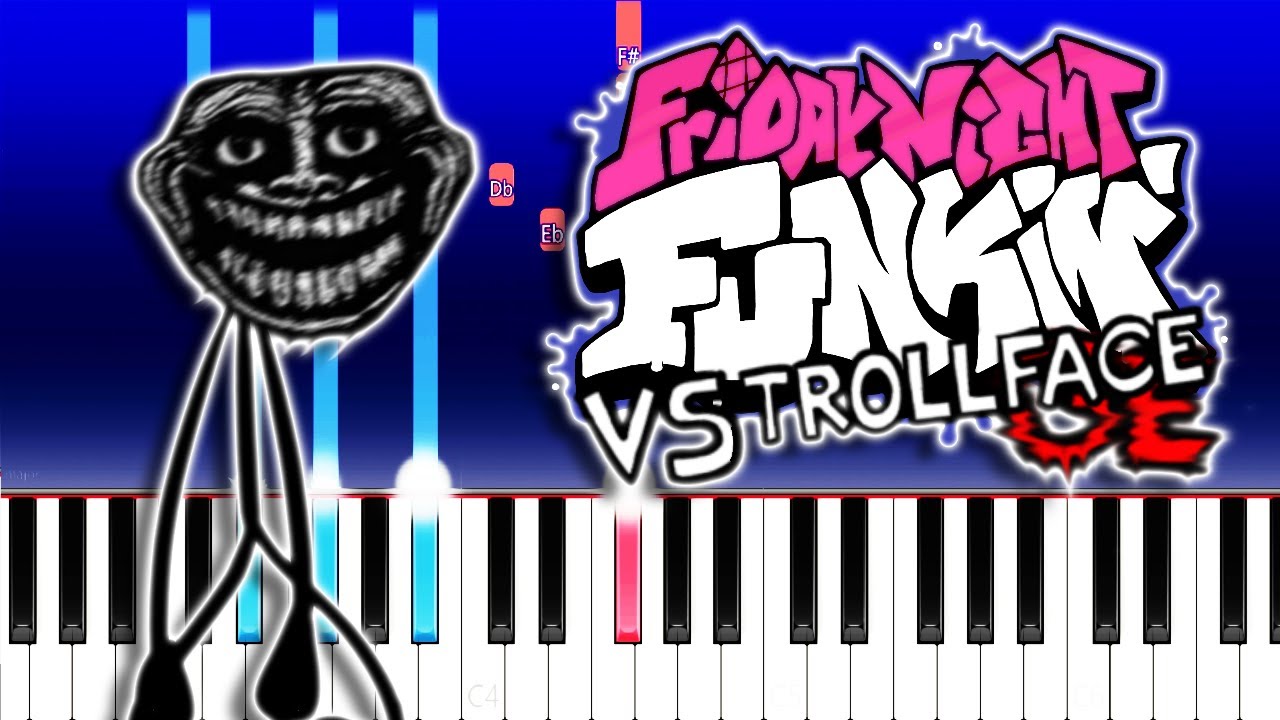 Friday night funkin - Trollface Trollge - Trolling (Piano Tutorial ...