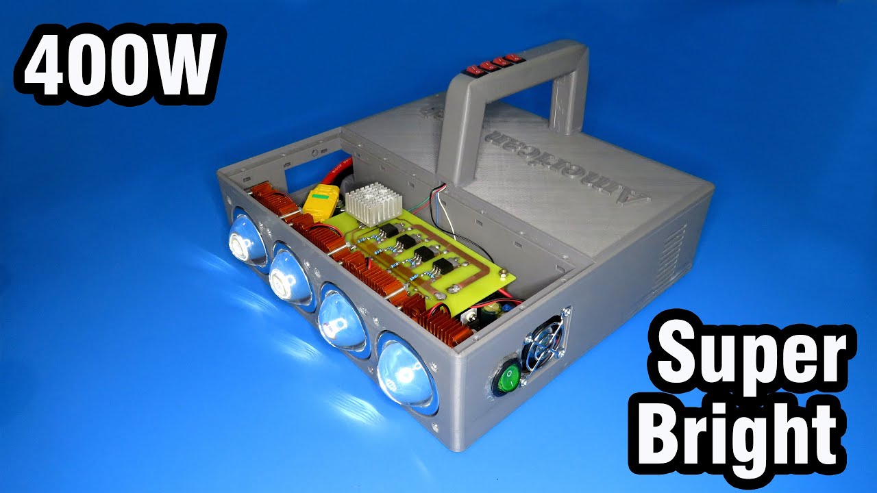How to make 400W Flashlight super bright - YouTube