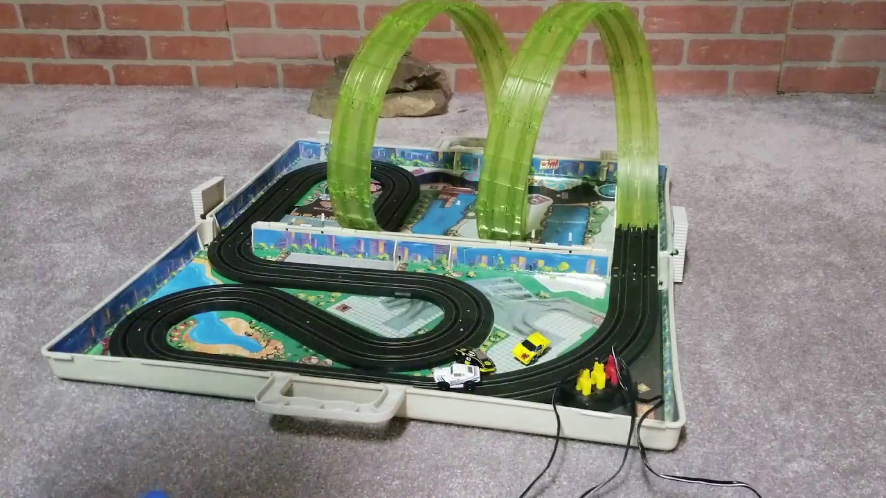 Micro Machine Slot Car Track - Part 5 - Sorta works - YouTube