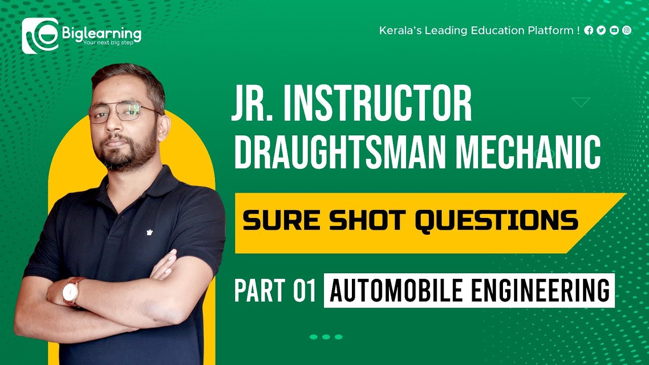 JUNIOR INSTRUCTOR DRAFTSMAN MECHANIC | AUTOMOBILE ENGG | SURE SHOT ...