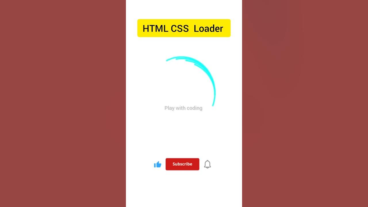 HTML CSS Loader #htmlcss #htmltutorial #programming #learnhtml #coding - YouTube
