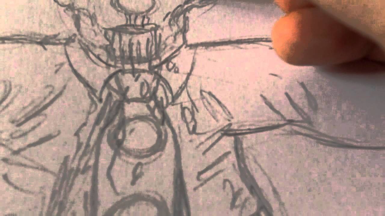 How To Draw A Zombie Clown Part 1 - YouTube