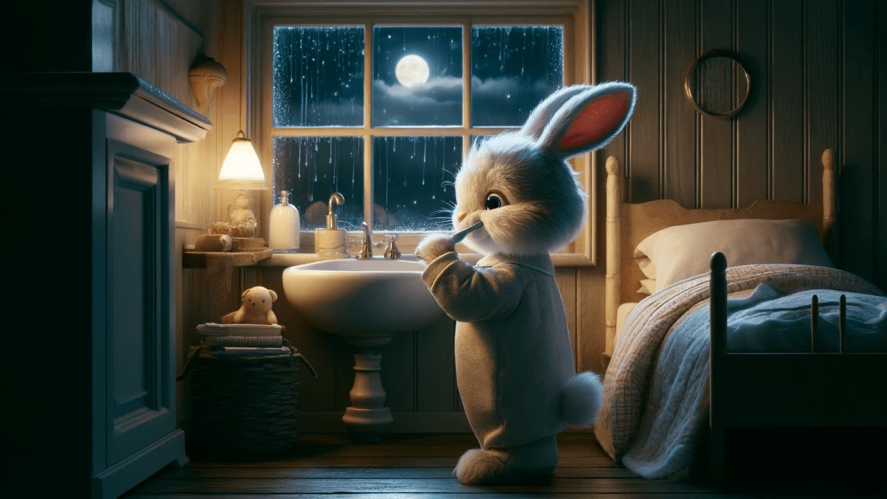 Cozy Bunny Rabbits on a Rainy Night - Calm Ambient Music & Rain Sounds ...
