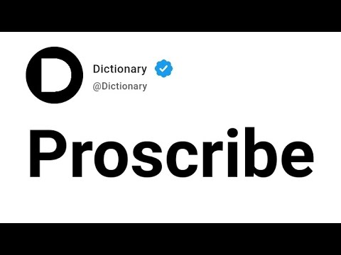 Proscribe Meaning In English - YouTube