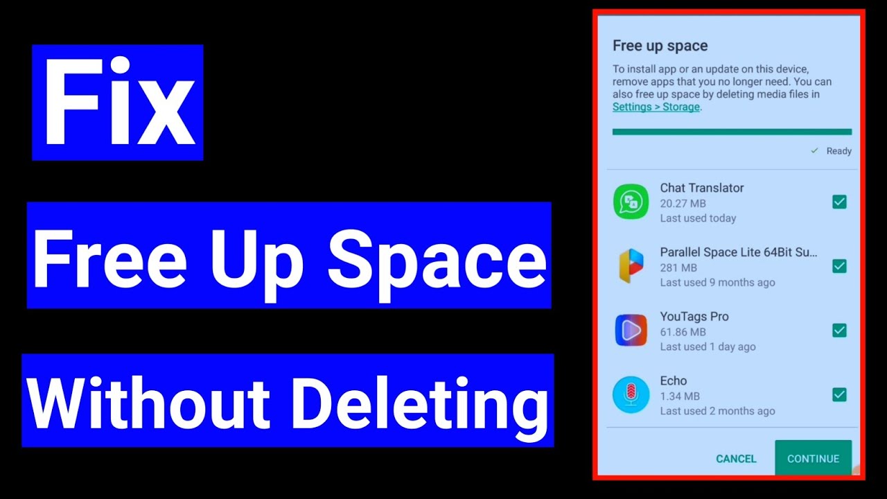 How to fix google play store free up space | Play store free up space ...