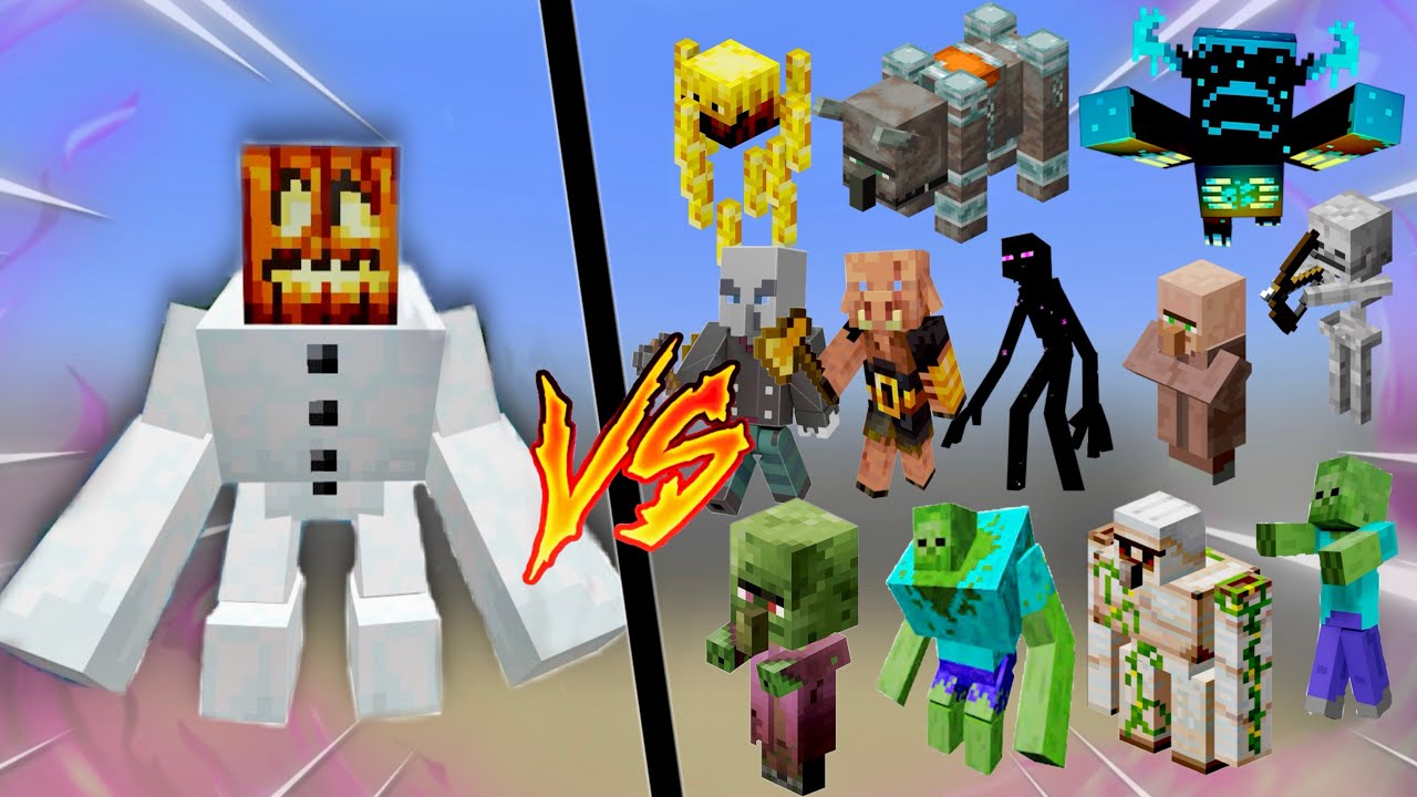 Minecraft Mutant Snow Zombie Vs All Zombies Fight | All Mobes Fight ...
