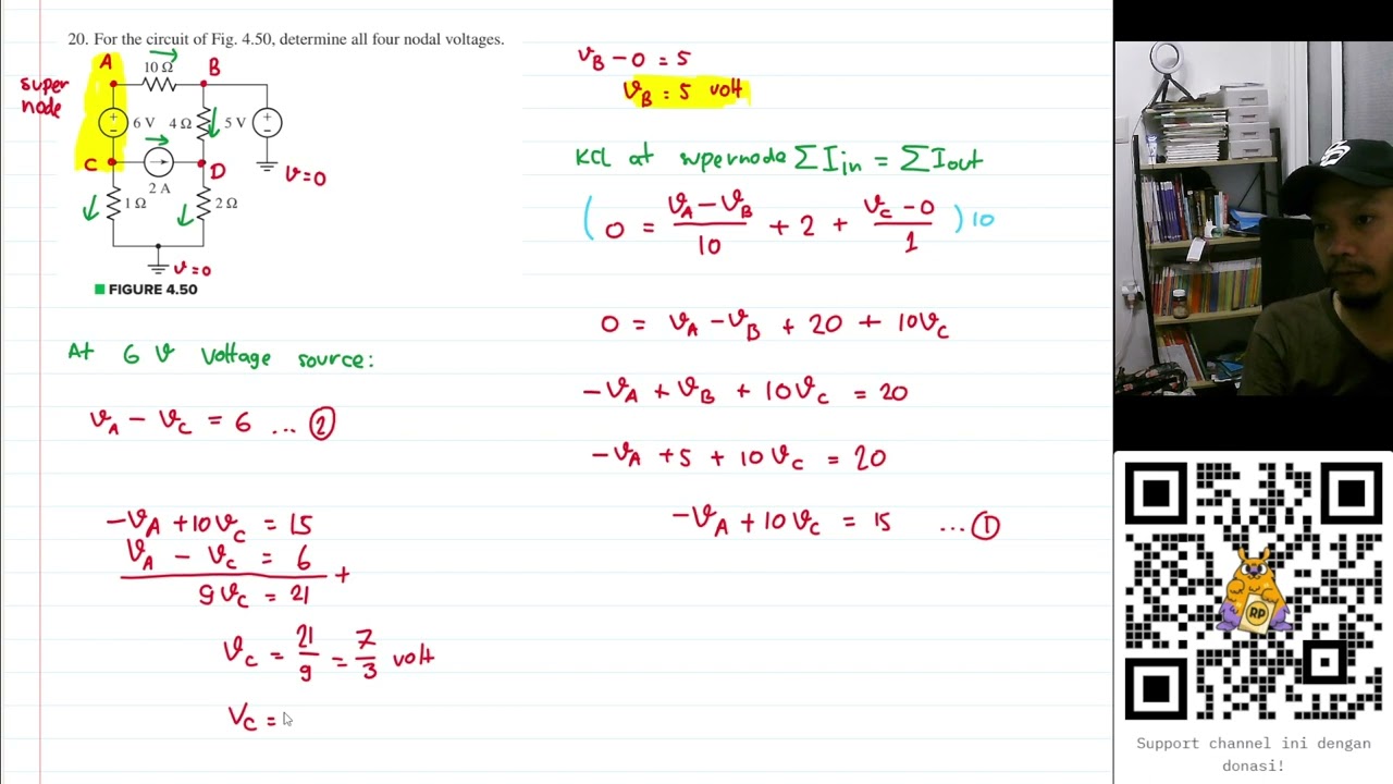 Problem 4.20 - Engineering Circuit Analysis - Hayt & Hemmerly, 9th Ed - Nodal Analysis ...