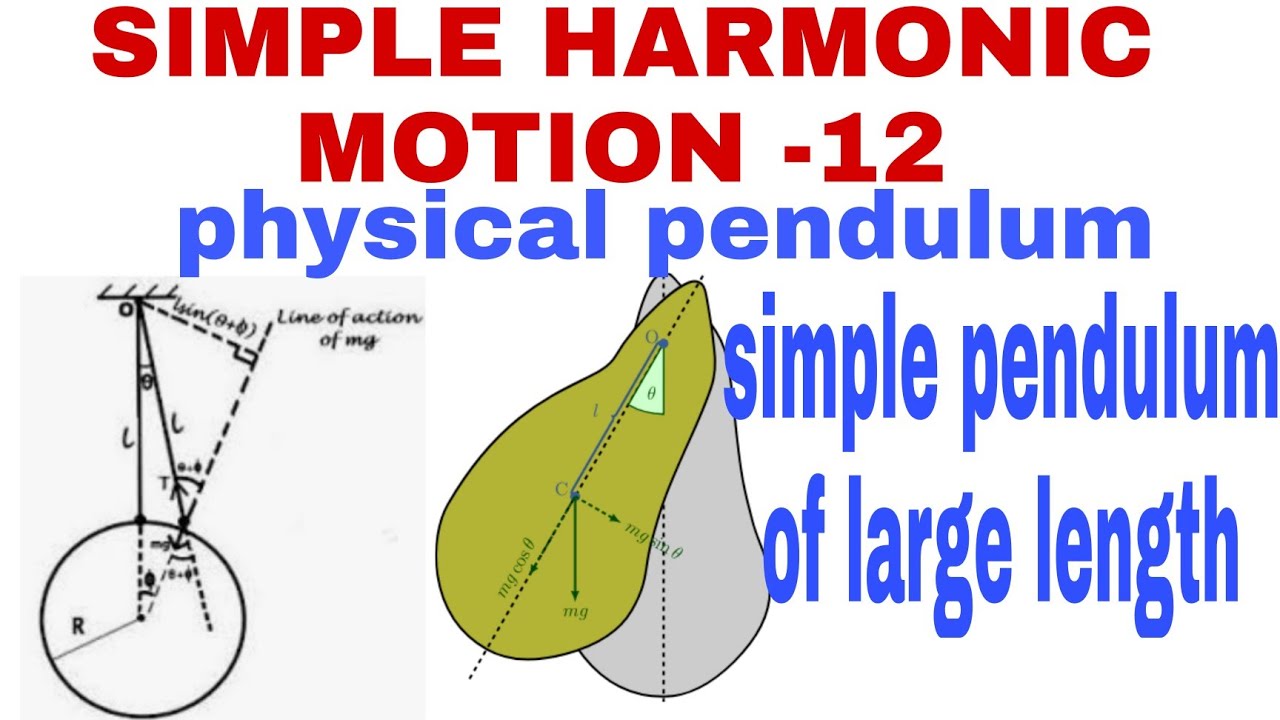 SIMPLE HARMONIC MOTION-12||PHYSICAL PENDULUM|| SIMPLE PENDULUM OF LARGE ...