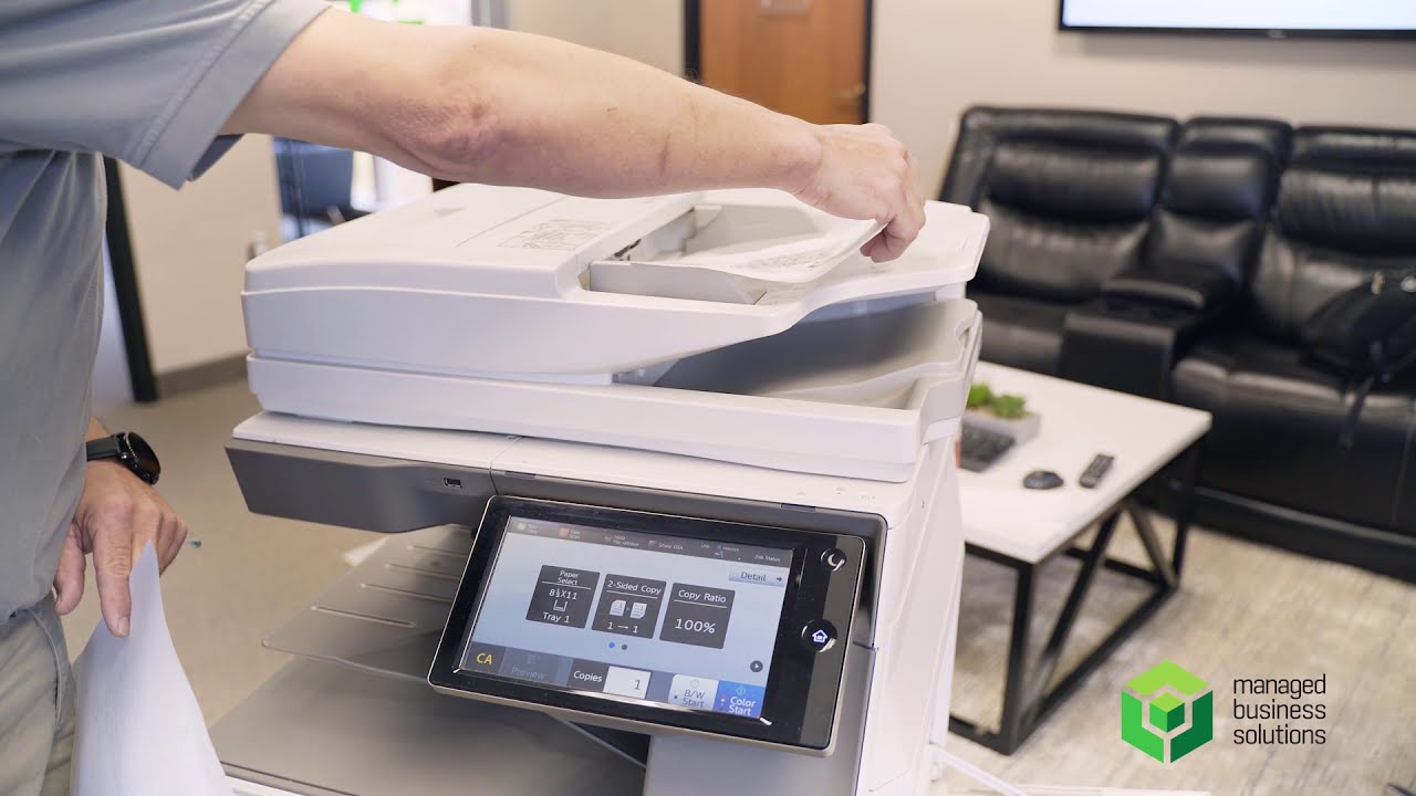 Sharp Printer: Cleaning the Scanner - YouTube