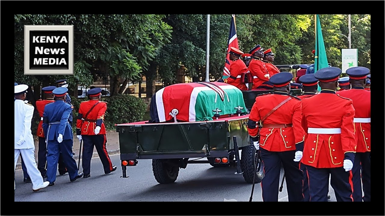 KDF Marching with the Body of Daniel Moi into State Memorial Service in ...