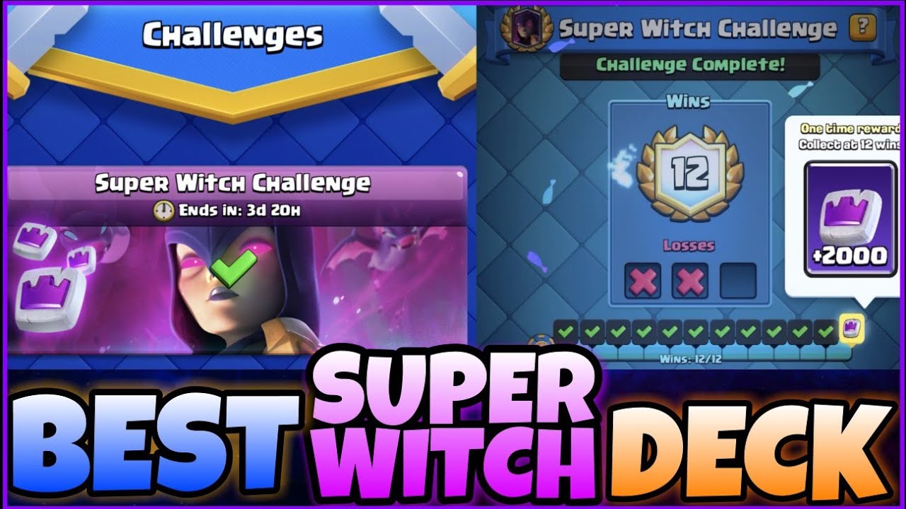 Best Deck for Super Witch Challenge | Clash Royale - YouTube