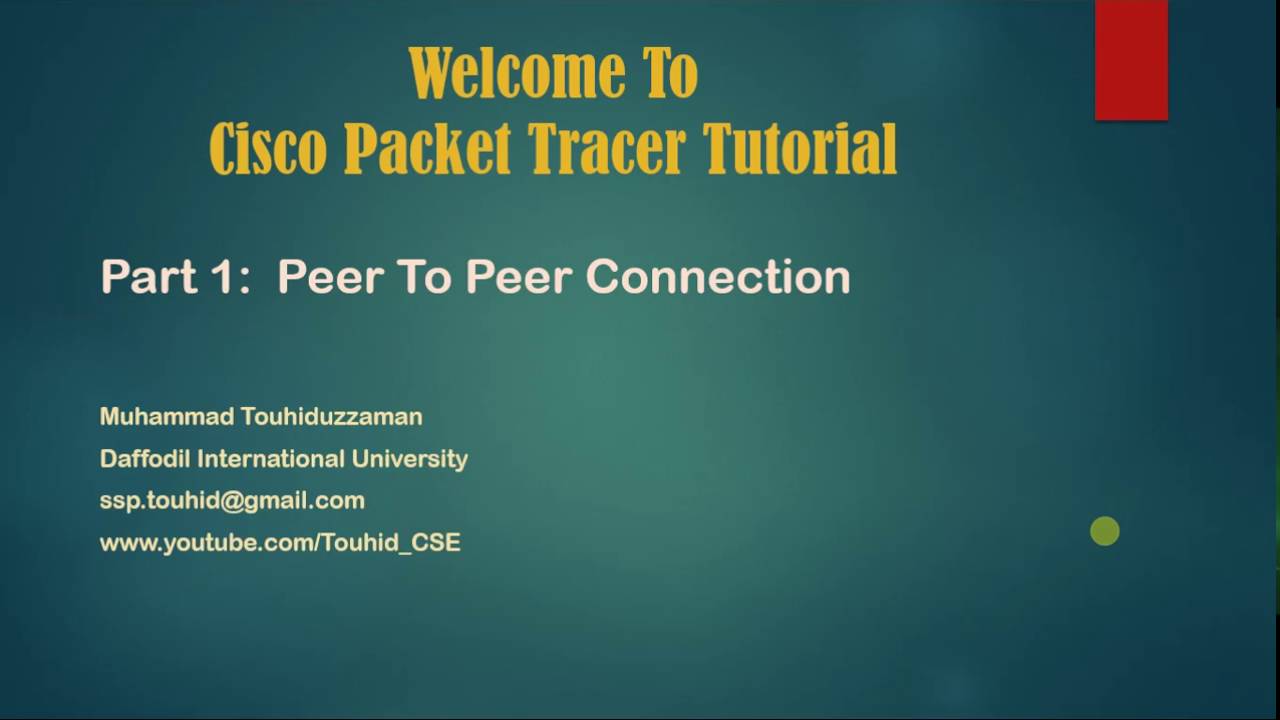 Part 1 - How to build Peer To Peer Connection using packet tracer in Bangla - YouTube