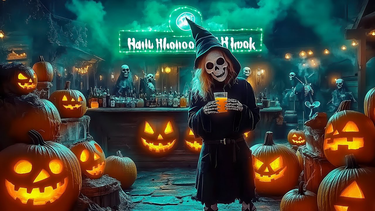 Best Relaxing Halloween Music 2025 🎃 The Haunted Pumpkin Market 👻Spooky ...