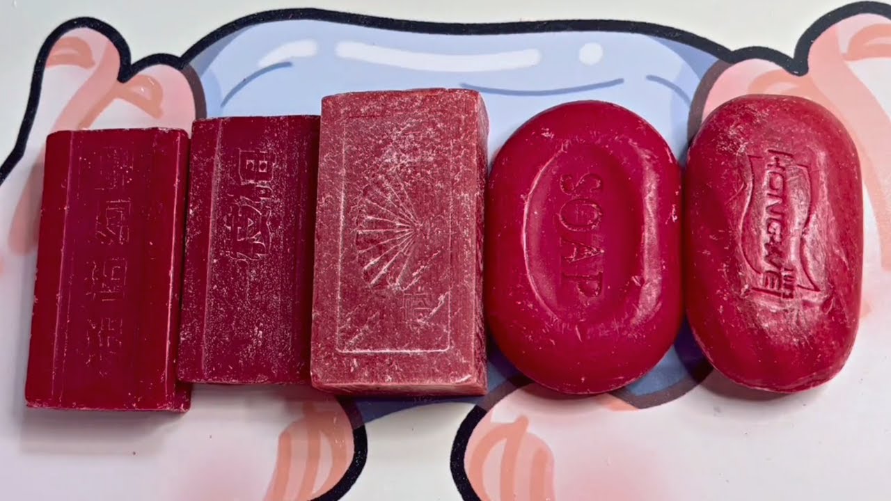 Relaxing Dry Red Soap Scraping video #425 😍ML98 - YouTube