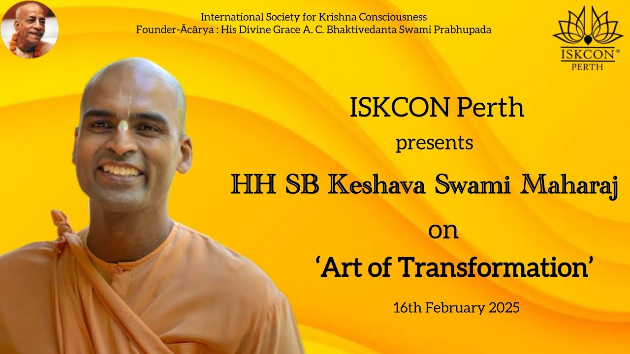 Seminar on “ART OF TRANSFORMATION” by His Holiness S.B.Keshava Swami ...