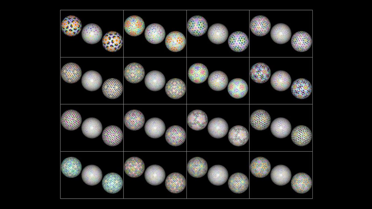 midsphere subtract from Goldberg polyhedron(I n, m) and dual - YouTube