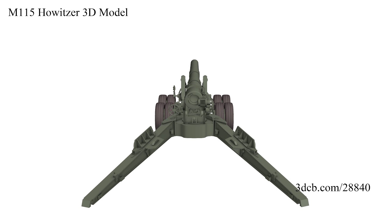M115 Howitzer 3D Model - YouTube