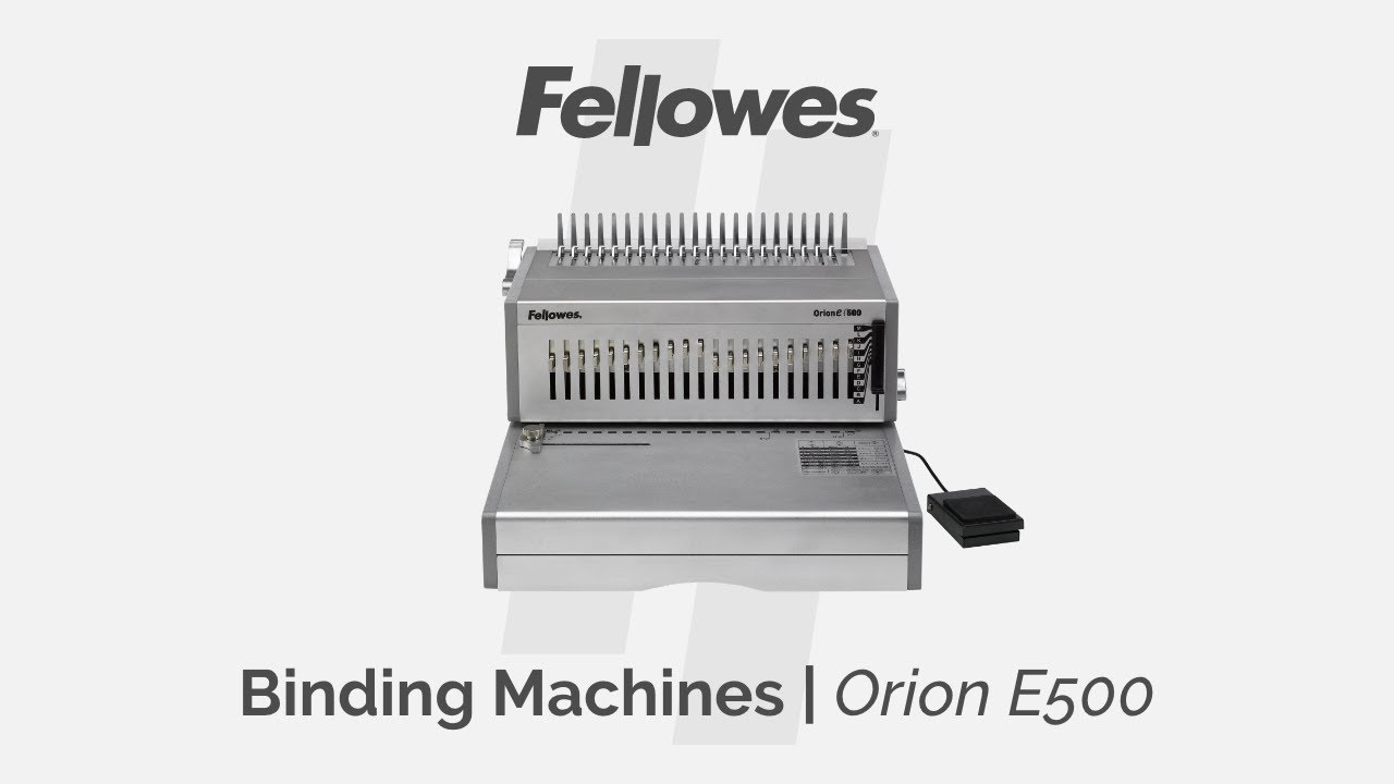 Best Commercial Binding Machine- Fellowes Orion E500 - YouTube
