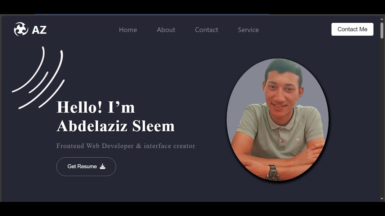 Abdelaziz Sleem Front end Potfolio - YouTube