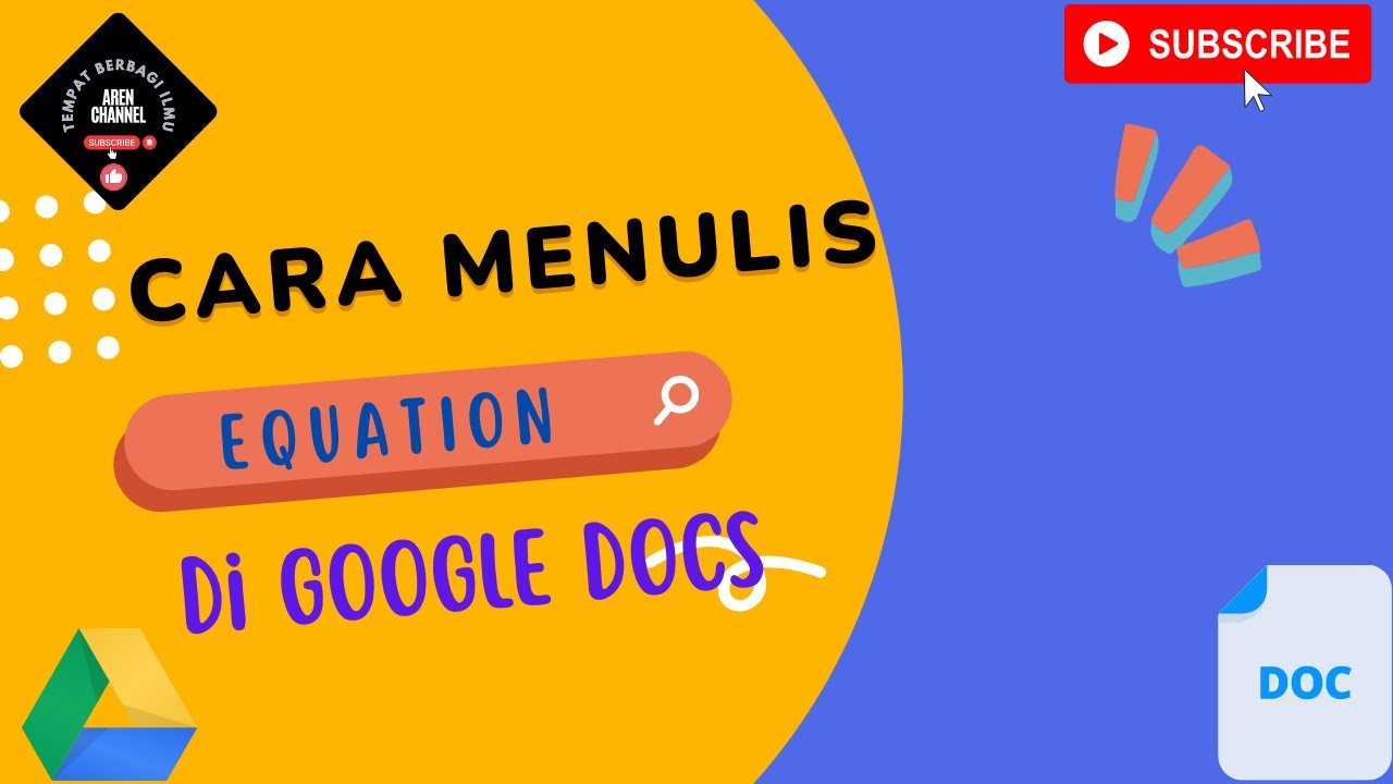 Cara Menulis Equations / Rumus di Google Docs - YouTube