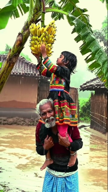 Barish Mein Dada Poti Ka Pyar Bhara Lamha #mybeautifulvillagelife # ...