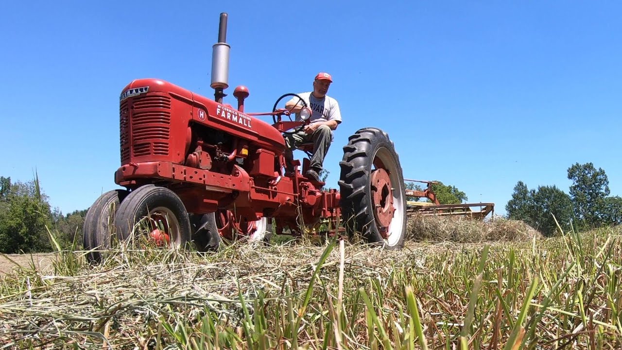 Raking Hay with the Farmall H - YouTube