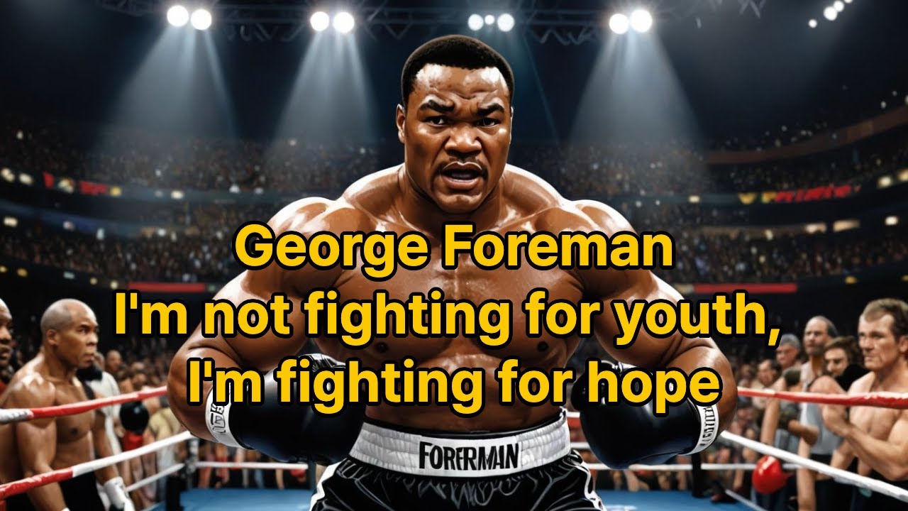 George Foreman : I’ m not fighting for youth, I’m fighting for hope ...
