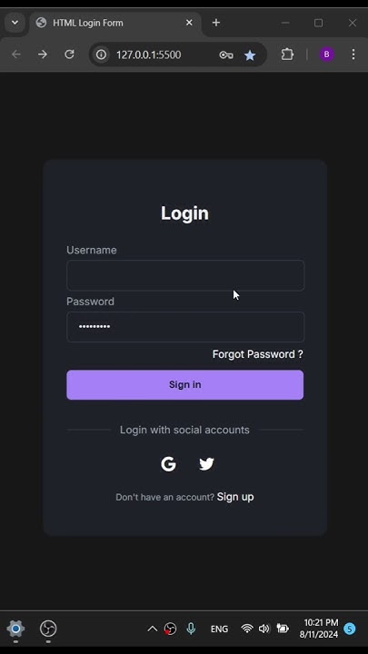 HTML Login Form #webleb #html #code #coding #developer #frontend - YouTube