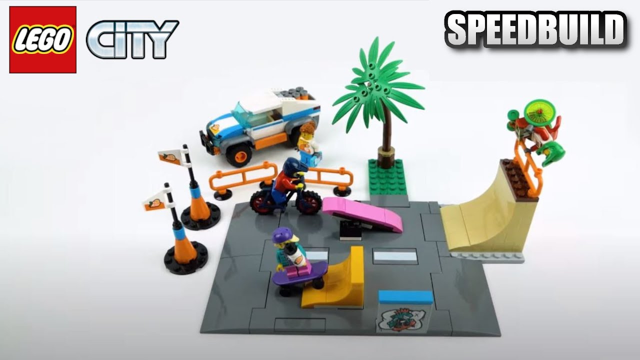 Lego City 60290 'Skate Park' Speed Build | 2021 Road Plates - YouTube