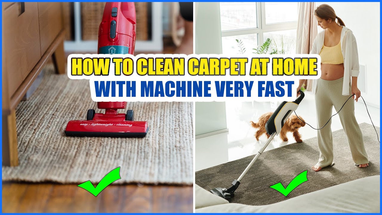 How to Clean Carpet at Home with Machine || Professional Carpet ...