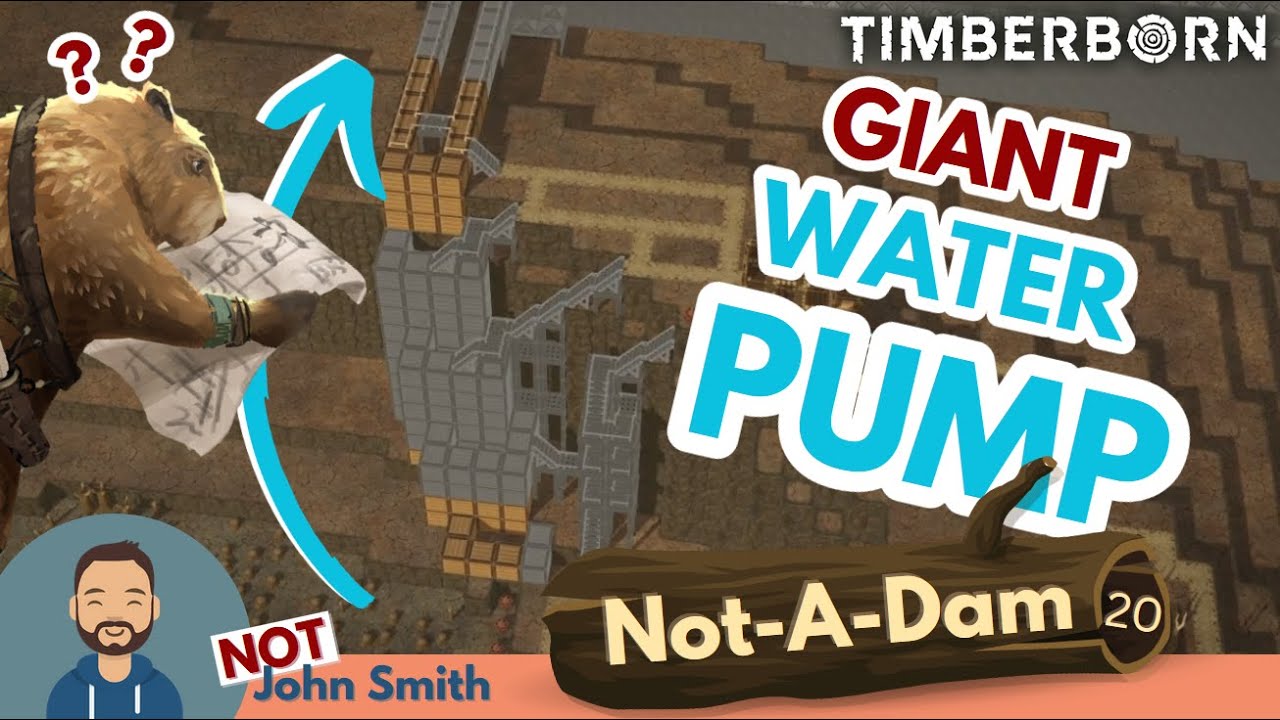 PUMP water up that MOUNTAIN - Not-A-Dam Ep. 20 | Timberborn 2024 - YouTube