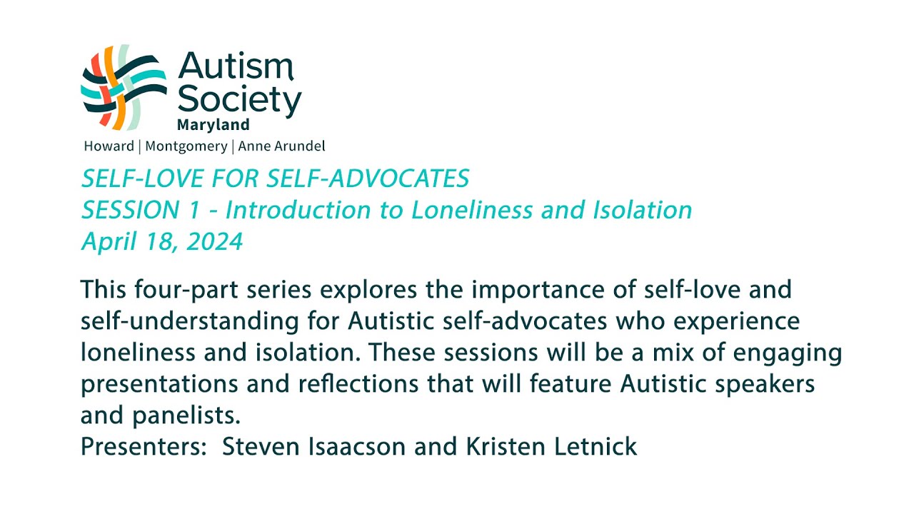 Self Love for Autistic Self Advocates Session 1 - YouTube