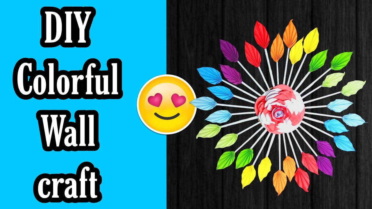 Colorful DIY Paper wall craft | Wall Craft | DIY - YouTube