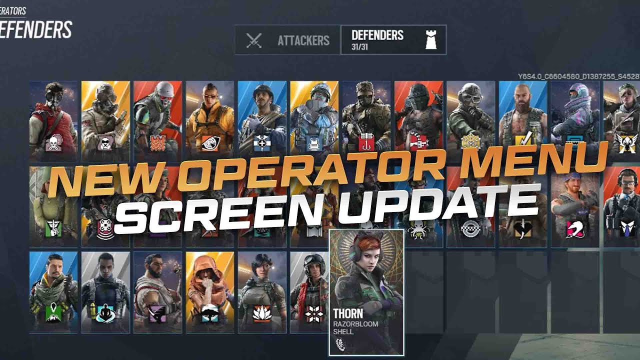 New Operator Menu & HUD - Rainbow Six Siege Y6S4 High Calibre Leaks ...