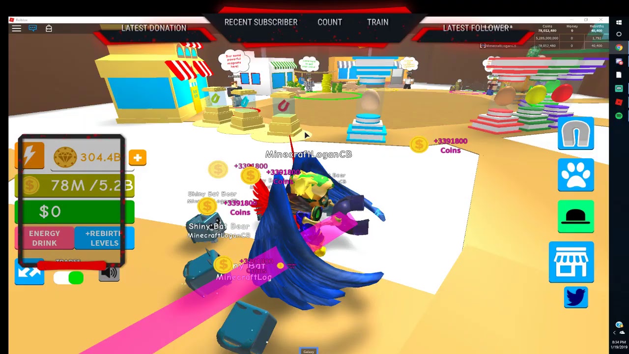 Magnet Sim(GRINDING TO 100K REBIRTHS - YouTube