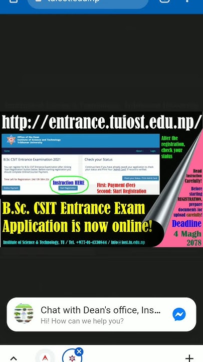 B.Sc.CSIT Entrance Examination online form fill up | Bsc.csit course in Nepal - Tribhuvan ...