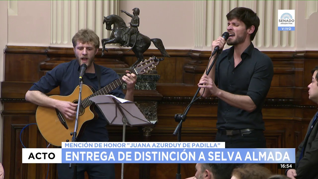 PREMIO JUANA AZURDUY DE PADILLA A SELVA ALMADA 30-09-19 - YouTube
