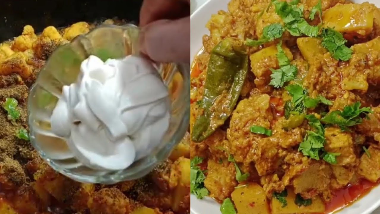 Creamy Aloo Gobi Chicken Recipe, Cauliflower & Potato Chicken Recipe ...