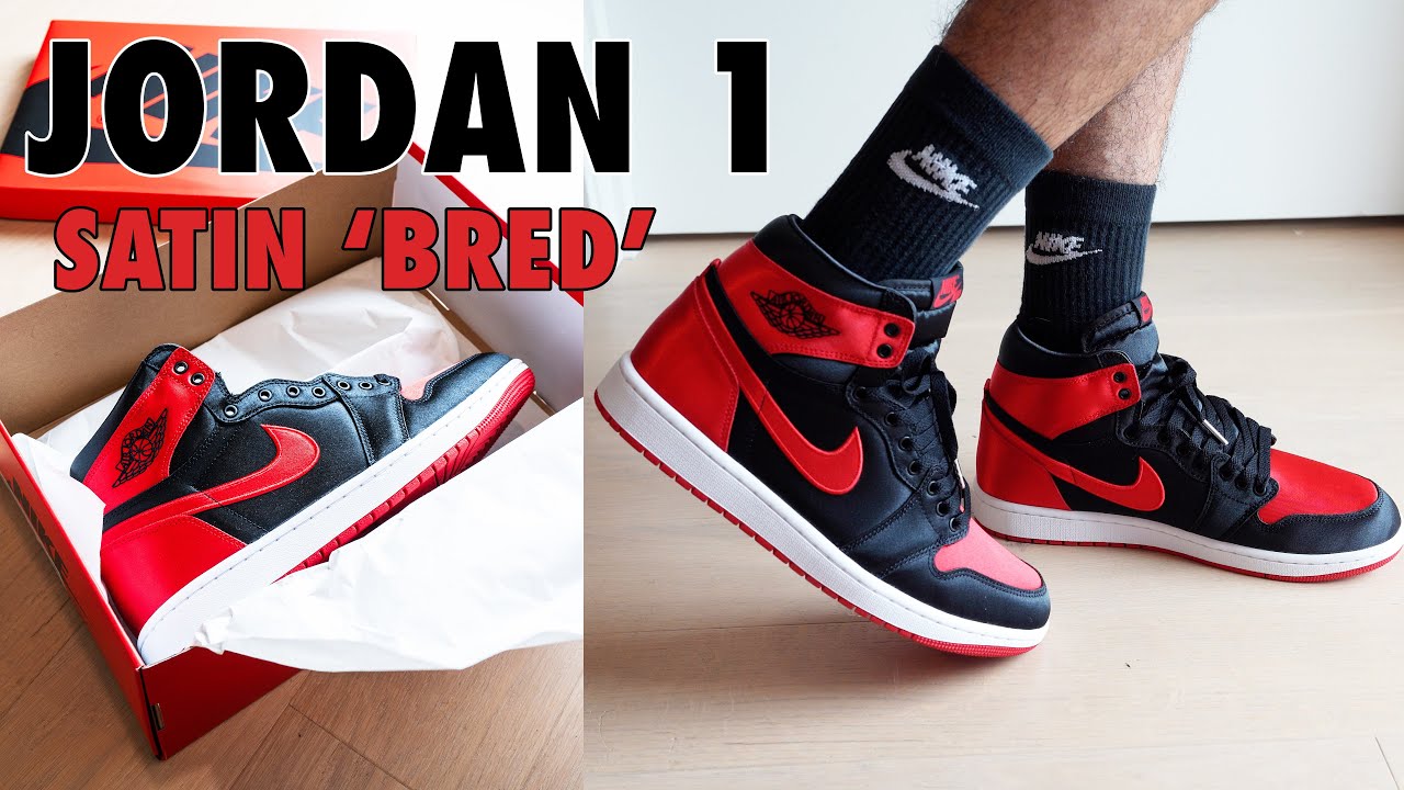 Jordan 1 Satin Bred Quick Unboxing & On Feet - YouTube