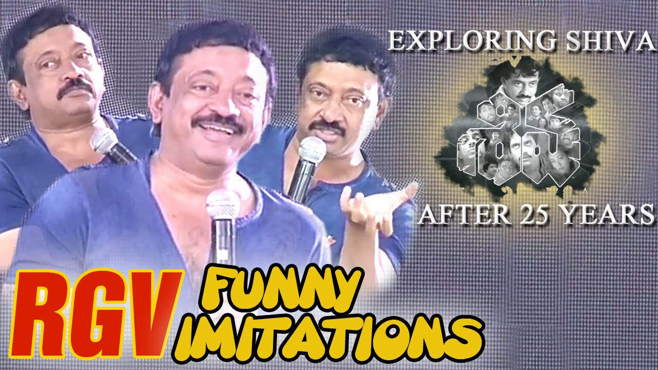 RGV Funny Speech and Imitations at Shiva Movie 25 Years Celebrations ...