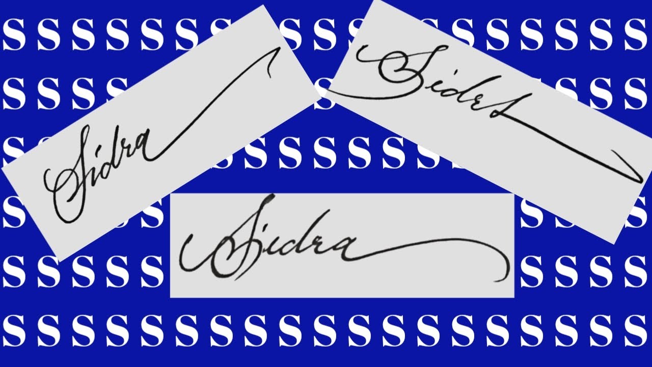 Easy Free Signature For Sidra || S customer Signature || New Signature ...