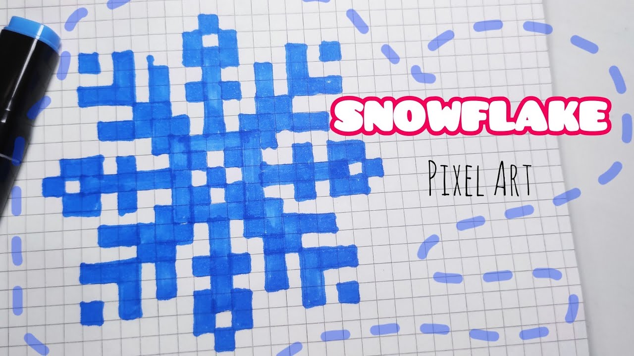 Snowflake Pixel Art. Сніжинка ️ малювання по клітинках | ArtCreation ...