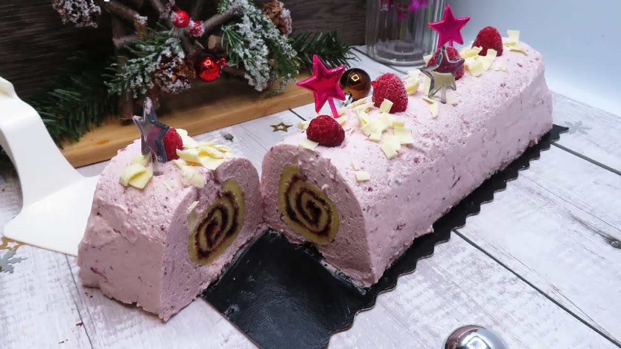 Bûche aux fruits rouges - YouTube