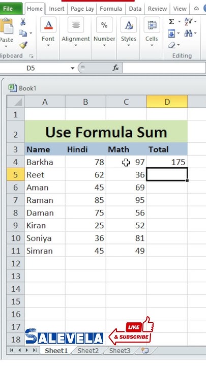 How to use SUM formula in Excel Quick & Easy! - YouTube