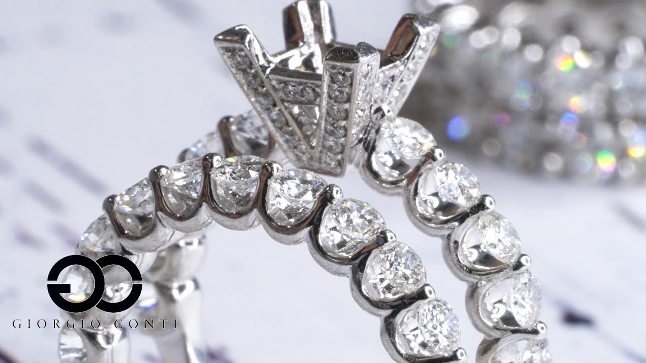 Eiffel Tower Engagement Ring and Wedding Band Set | Choose Your Setting ...