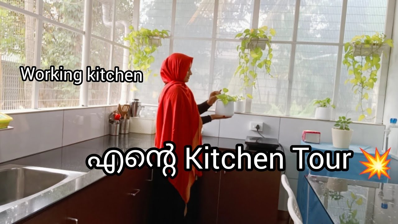 kitchen tour/working kitchen /work area നിങ്ങളെല്ലാവരും കാത്തിരുന്ന video 🤗 - YouTube