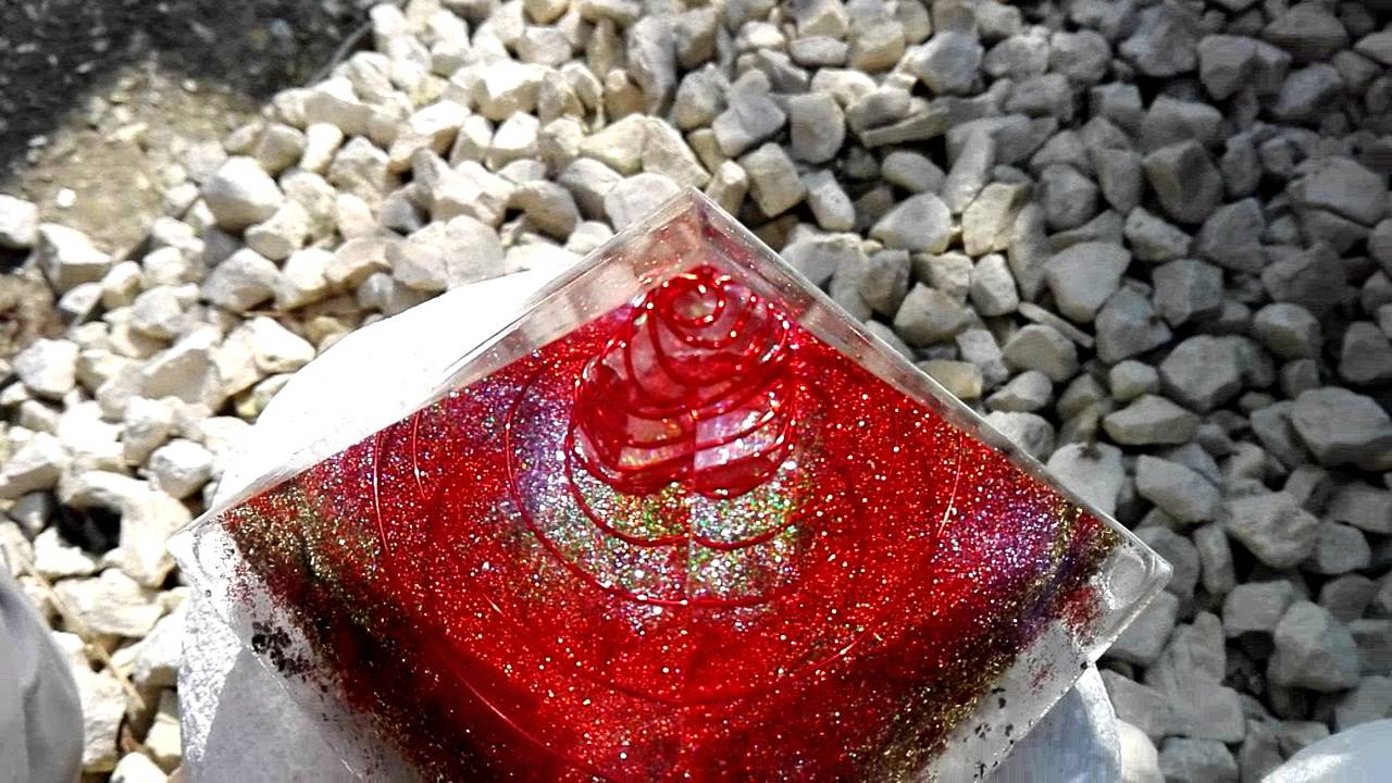 Red wired Orgonite Pyramid - YouTube