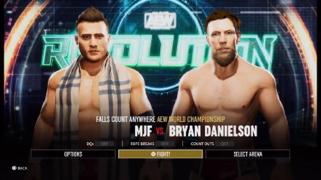 AEW Fight Forever MJF vs. Bryan Danielson (AEW World Championship) - YouTube